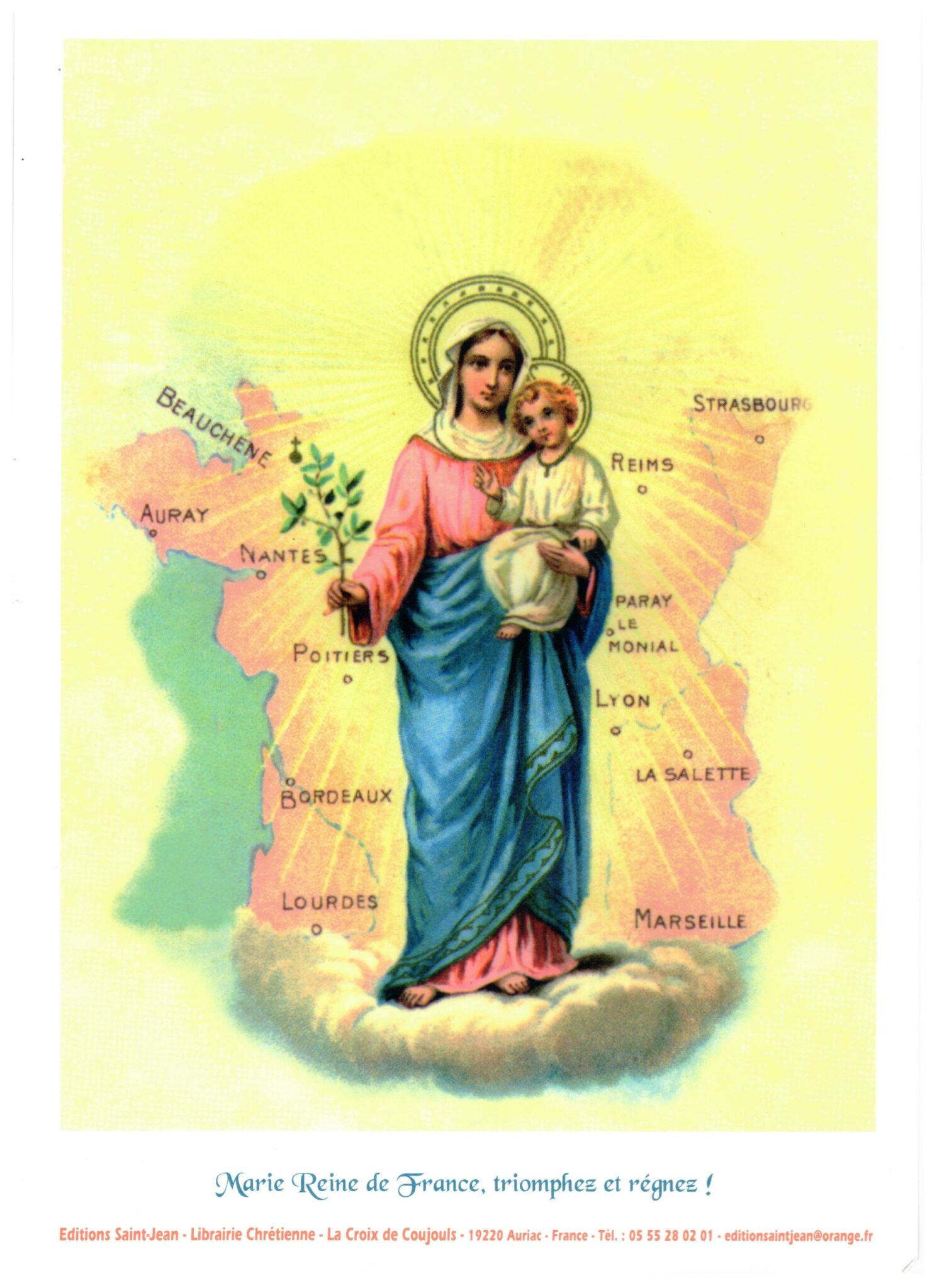 Carte N°11-Prière à Marie Reine de France pour le Salut et la ...